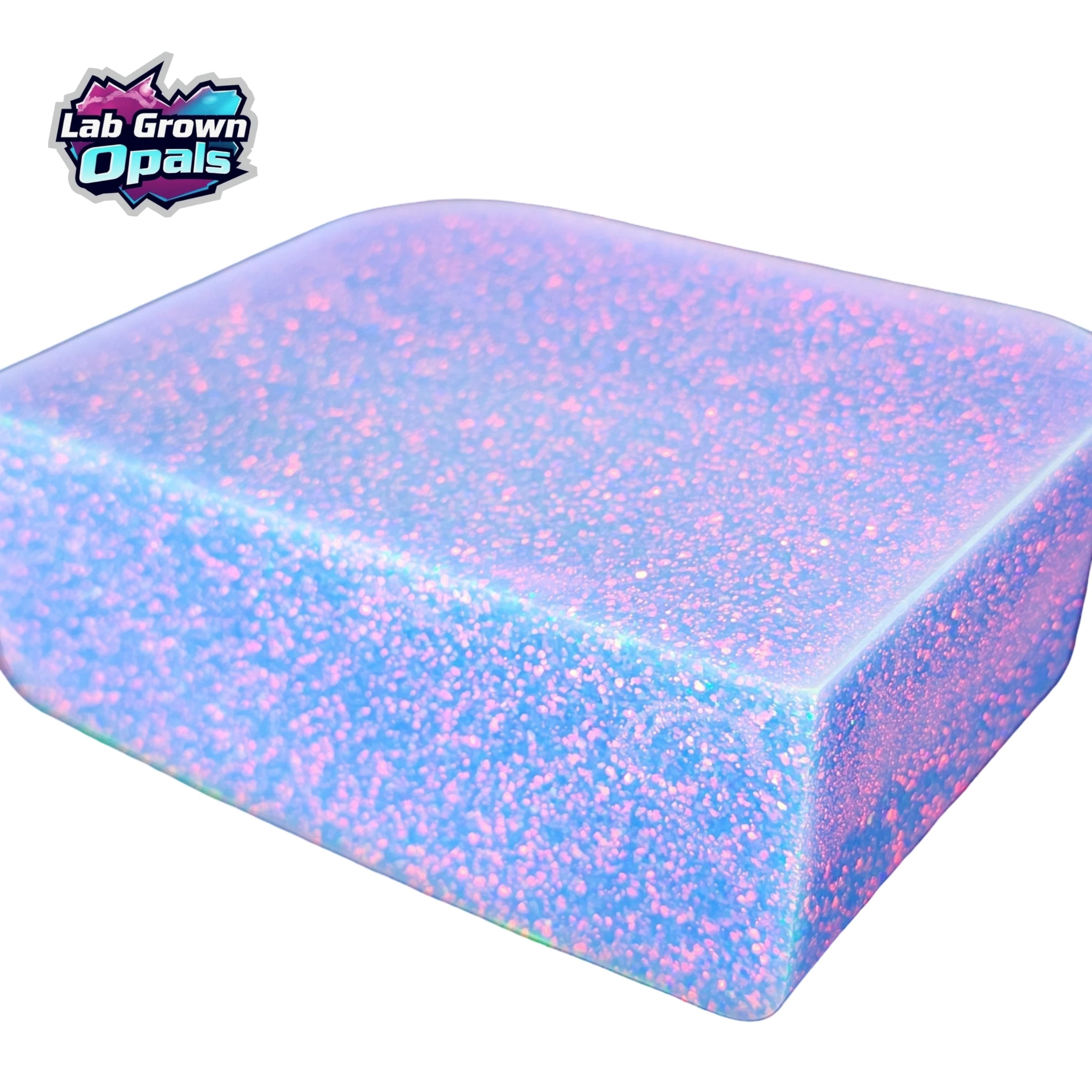 Blue/Red Glitter Opal - Lab Grown Opals